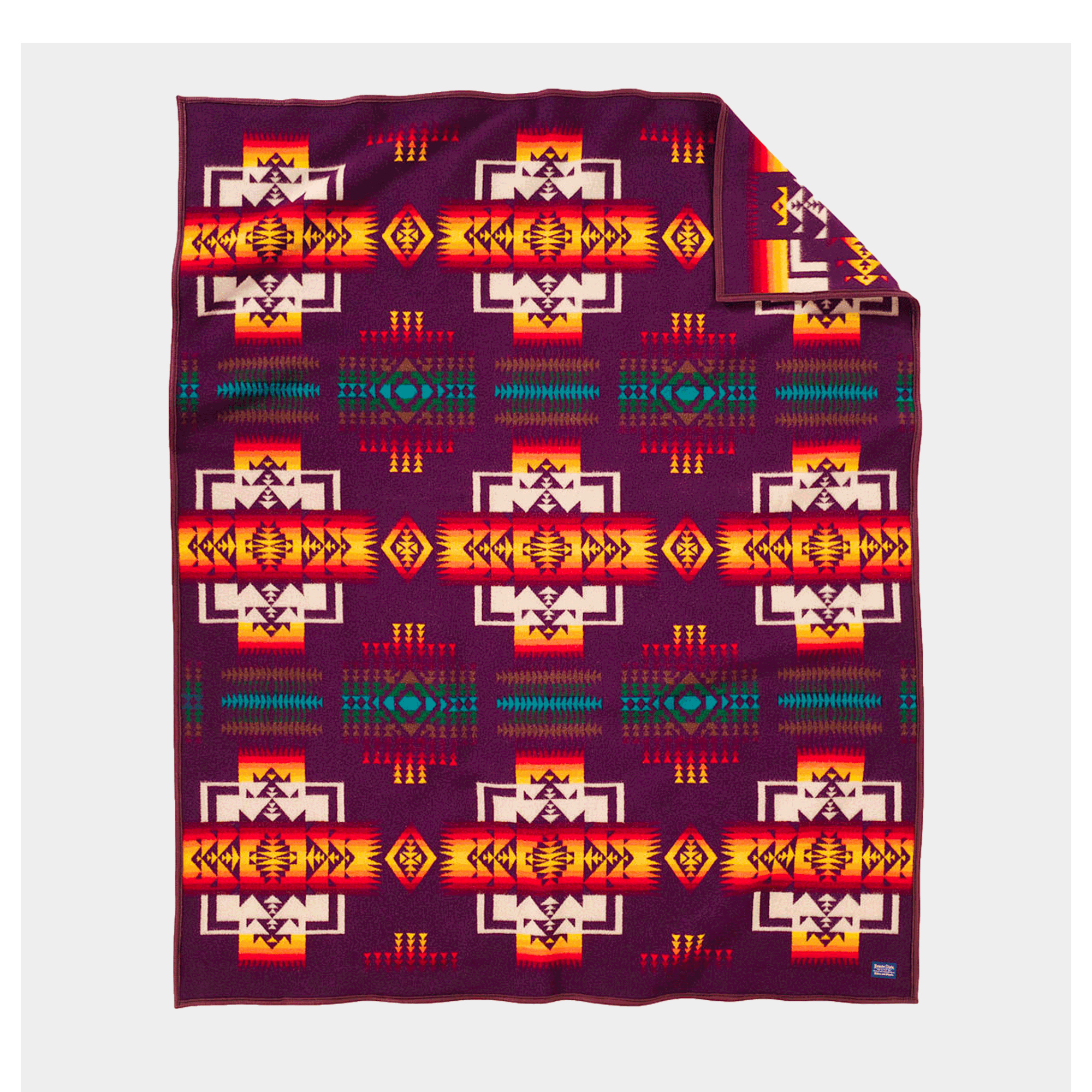 Pendleton | Plaid Chief Joseph robe Maroon | Shop Royalcheese Paris ...