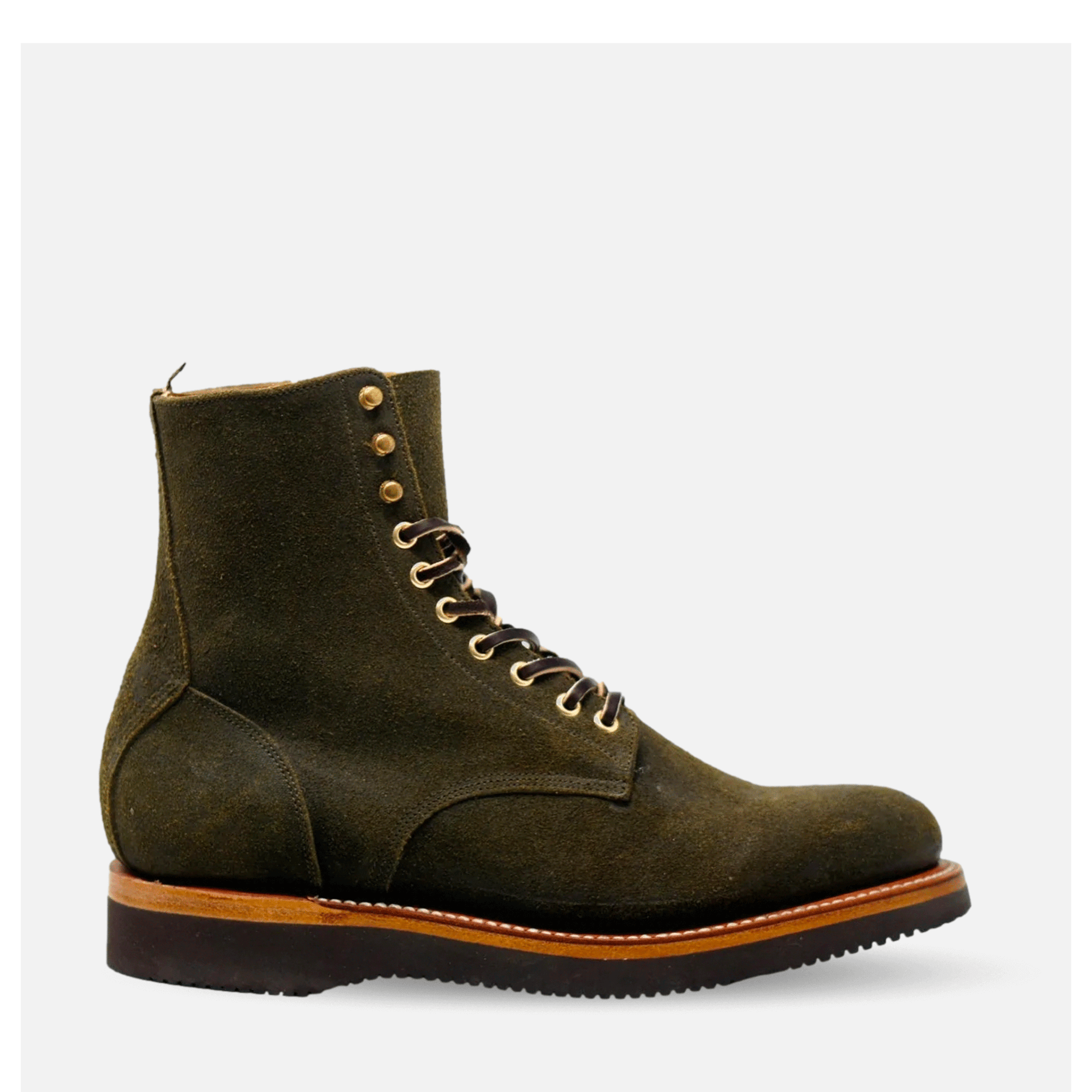 Unmarked | Hunter Derby Boots Olive Suede | Royalcheese Paris - Royalcheese