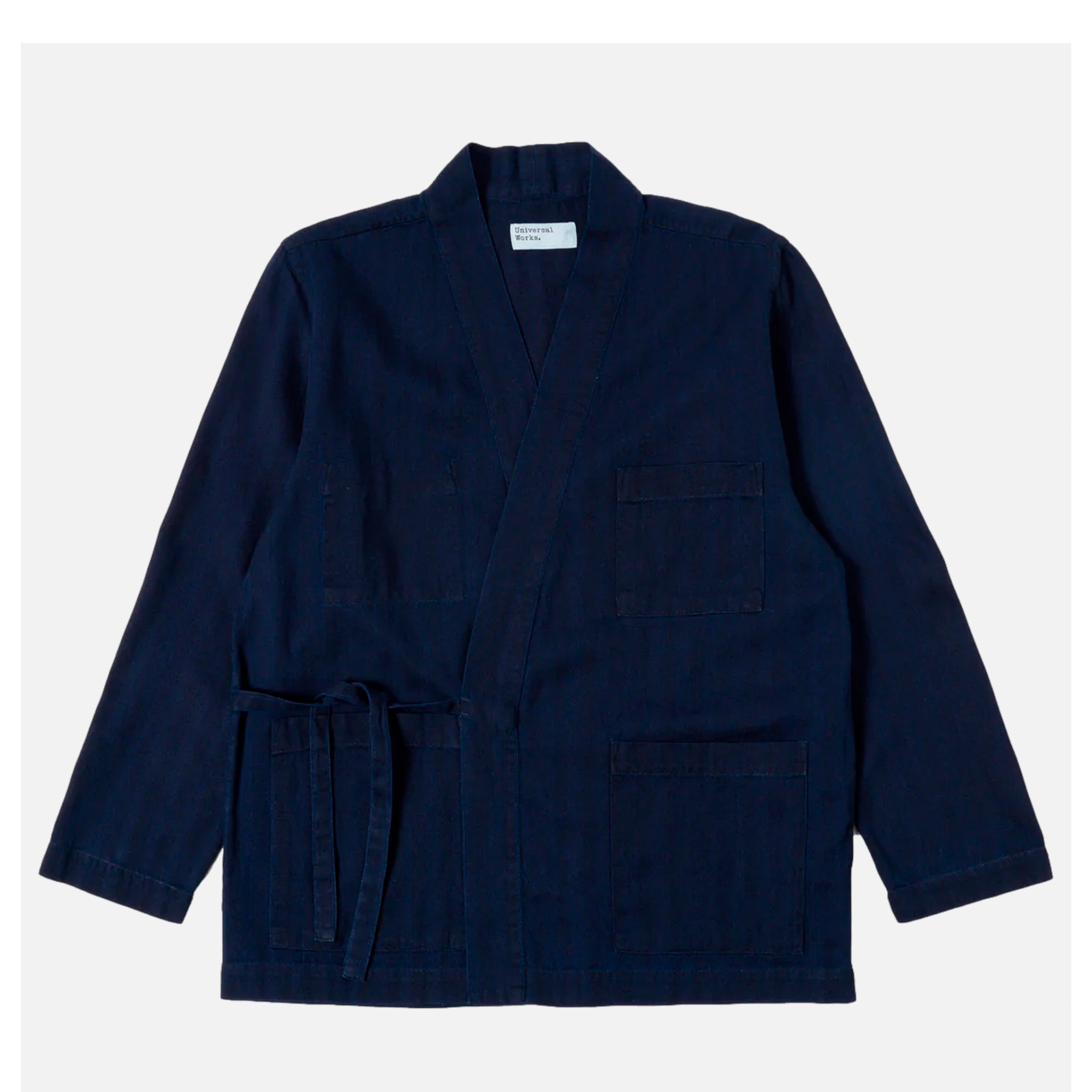 Universal Works | Veste Kyoto à Chevrons Indigo | Royalcheese Paris ...