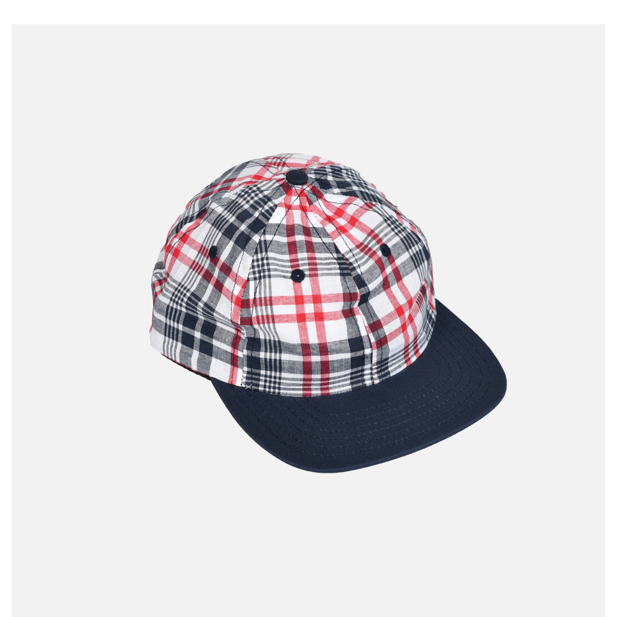 Lite Year | Cap 6 Panel Madras Red Check | Royalcheese Paris - Royalcheese
