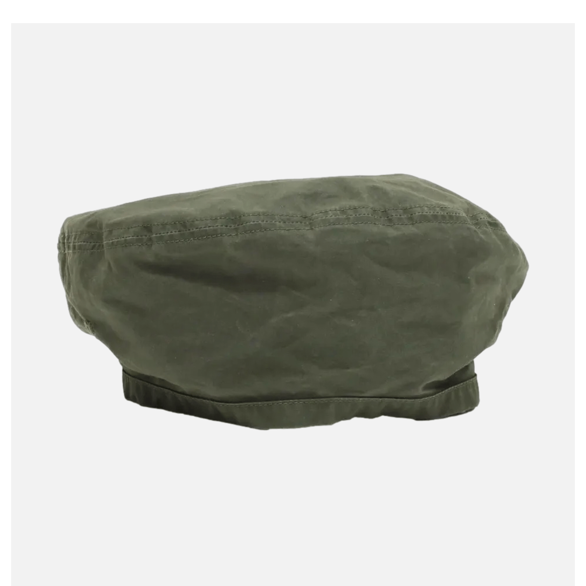 Decho | Waxed Cotton Beret Olive | Royalcheese Paris - Royalcheese