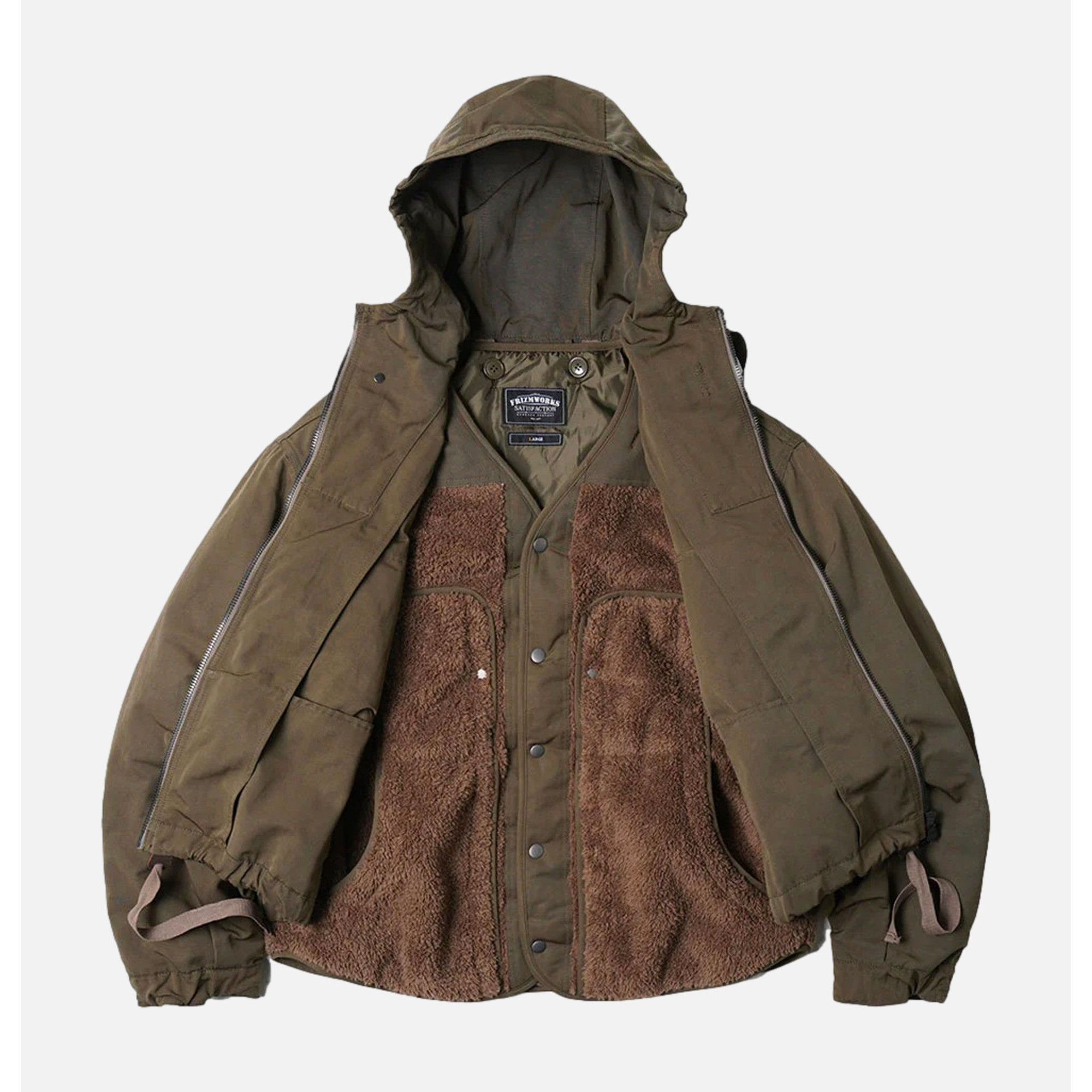 Frizmworks | Parka à Capuche Smock Olive | Royalcheese Paris - Royalcheese