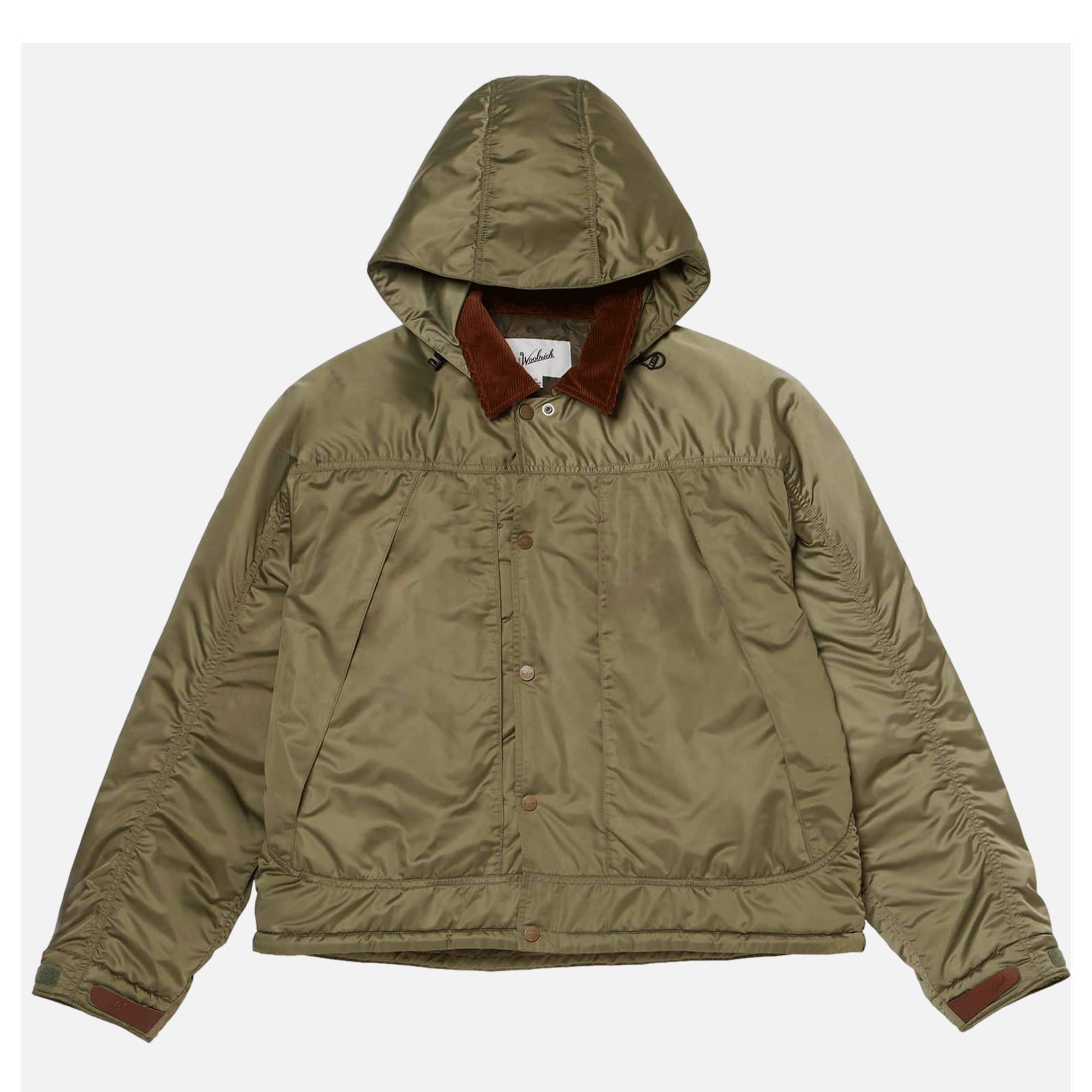 Woolrich | Blouson Satin Fishing Olive | Royalcheese Paris - Royalcheese